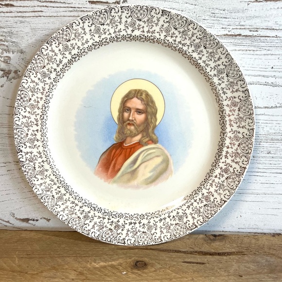 Other | Vintage Jesus Plate Religious Religion Wall Decor | Poshmark